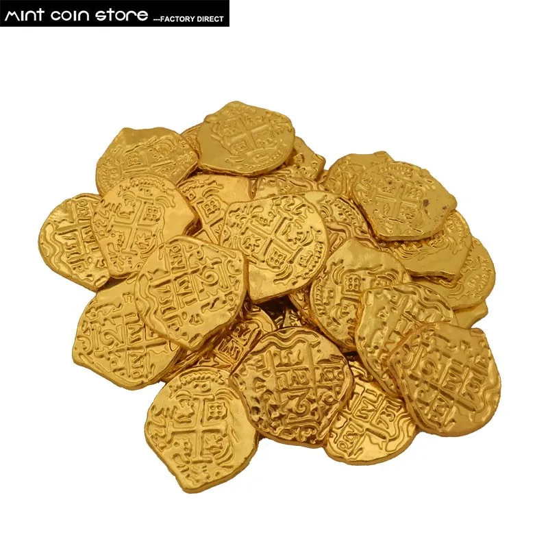 Moneda-pirata-de-Metal-r-plica-de-doble-lo-n-espa-ol-tesoro-pirata ...