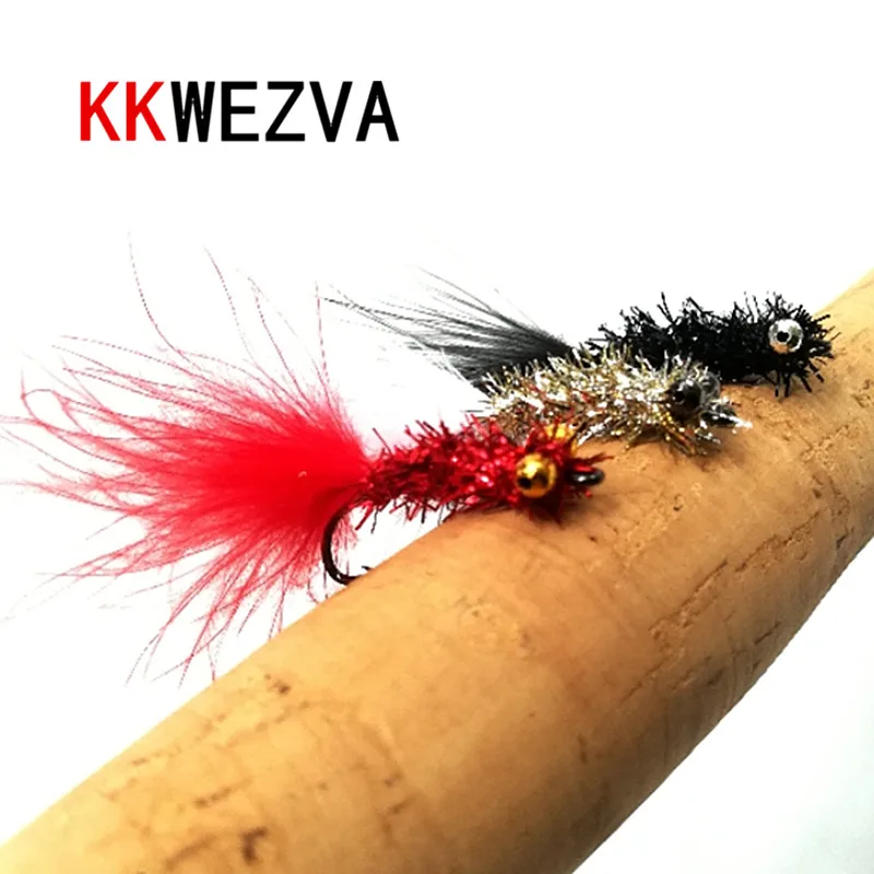 KKWEZVA 12pcs Fishing Lure Flash fly Goldfish Different Style Salmon ...