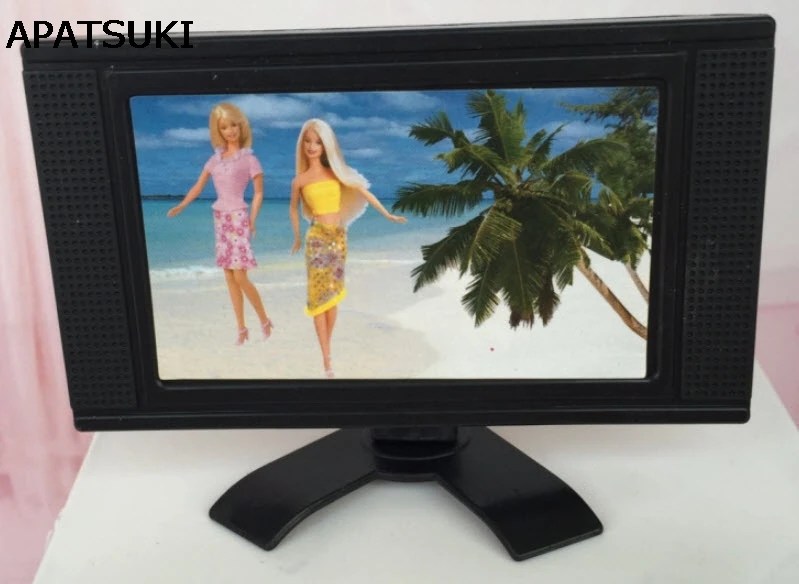 Dolls TV Toy for Barbie Doll Mini Cute House Furniture TV Baby Toys ...