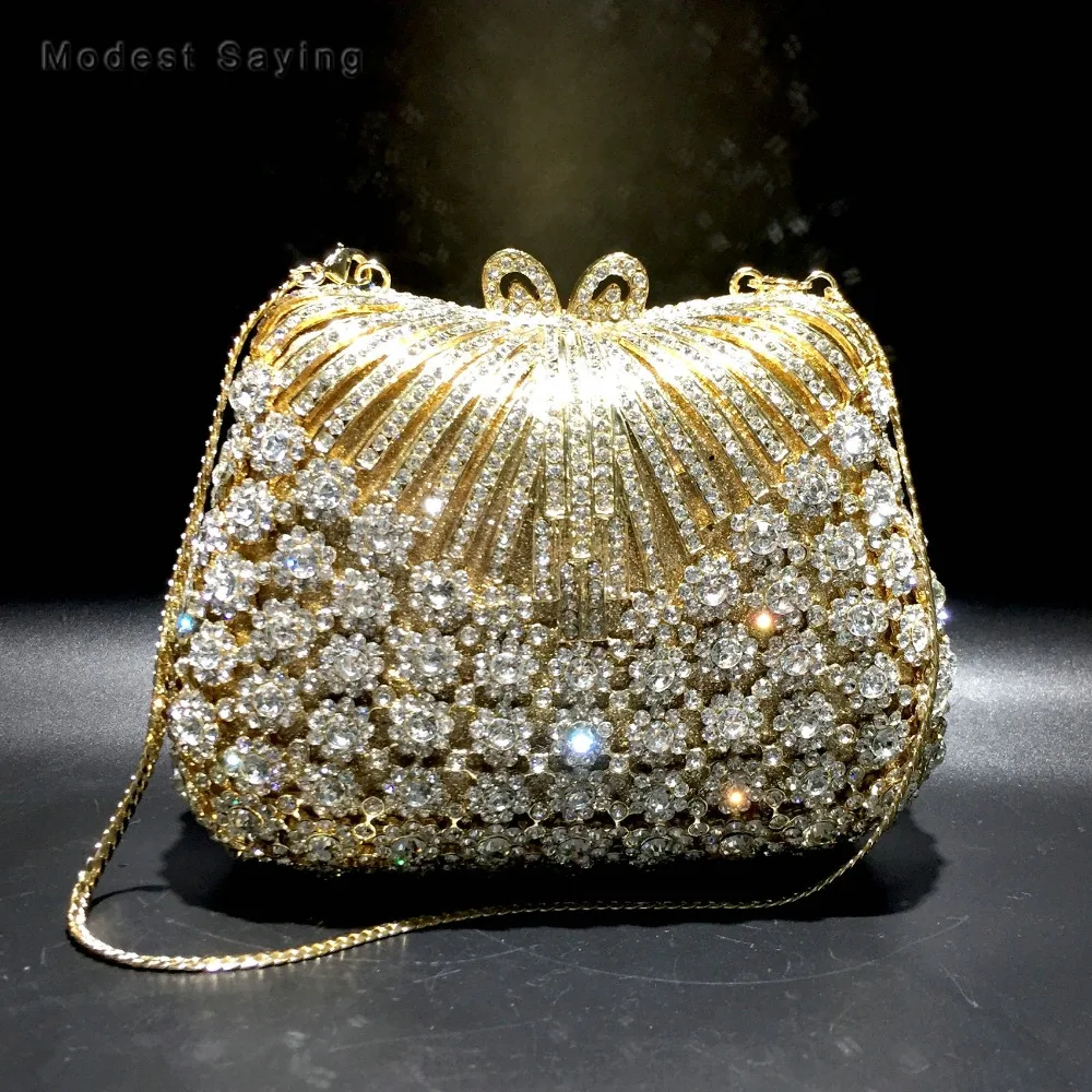 Unique-Gold-Bling-Rhinesone-Wedding-Party-Handbags-2018-Women-Shiny ...