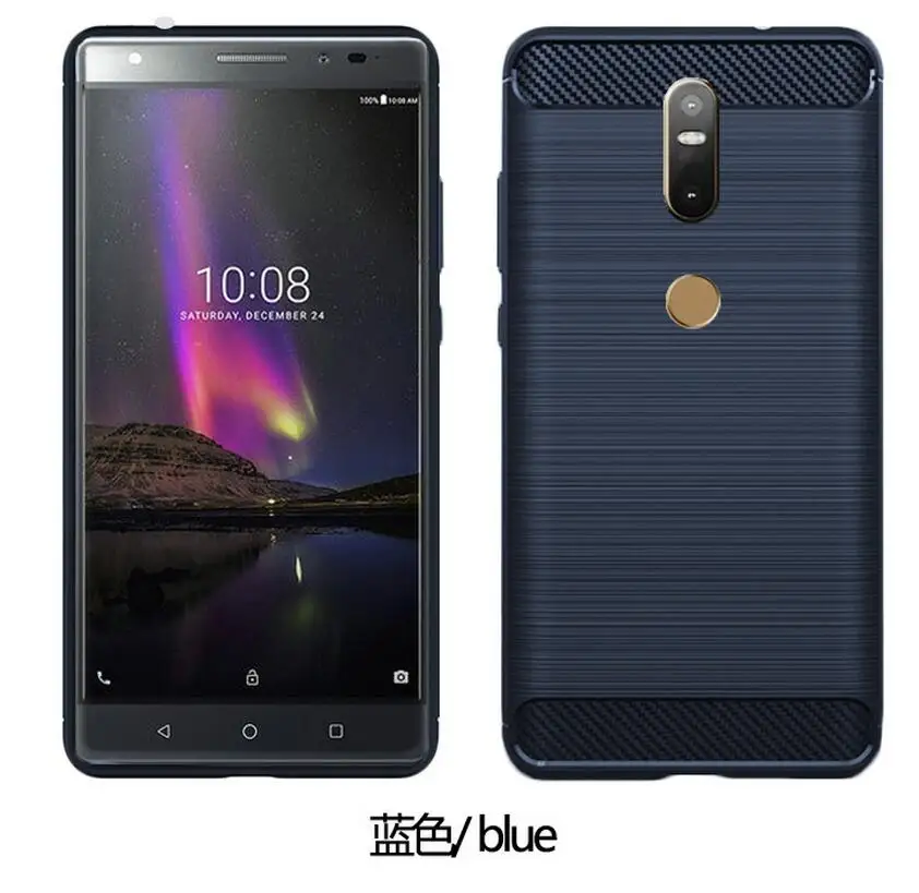 Funda trasera de silicona de fibra de carbono para Lenovo Phab 2 Pro ...