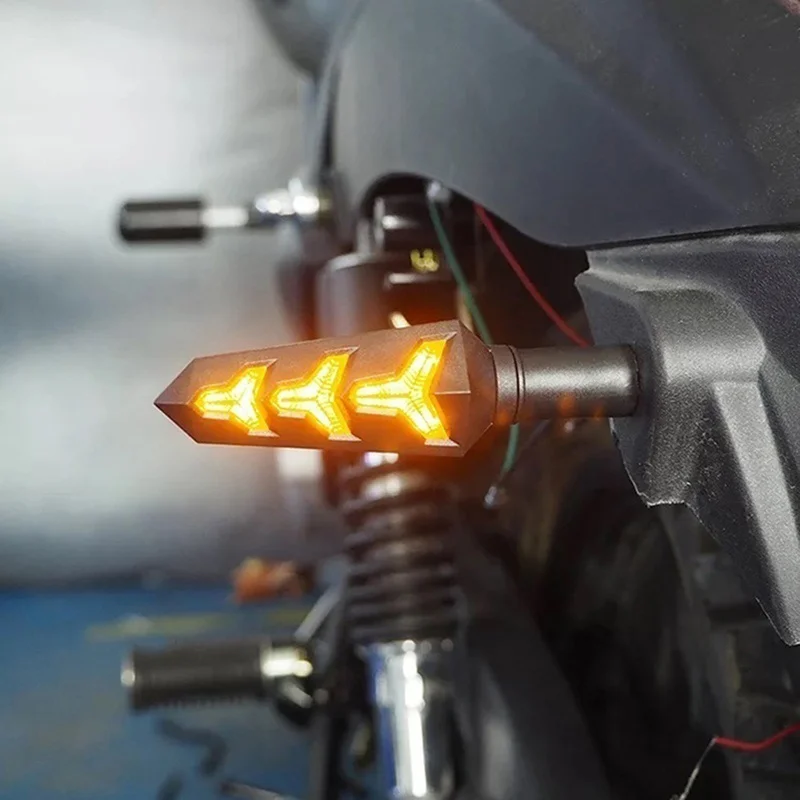 2pcs Motorcycle Flowing Water Blinker Turn LED Signal Lights Flashers ...