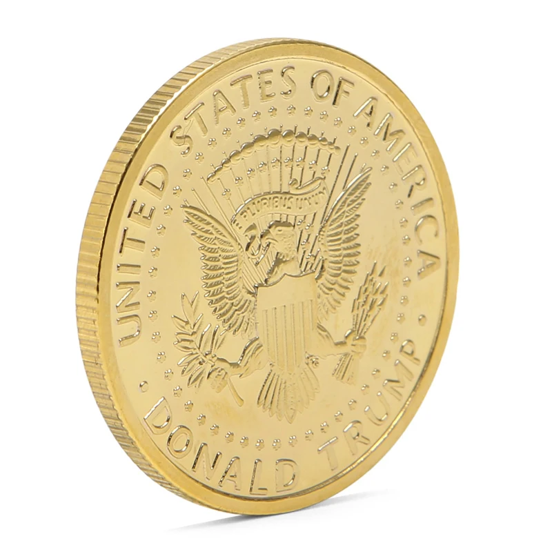 מטבעות מטבע שאינם - President Donald Trump In God We Trust Gold Plated ...