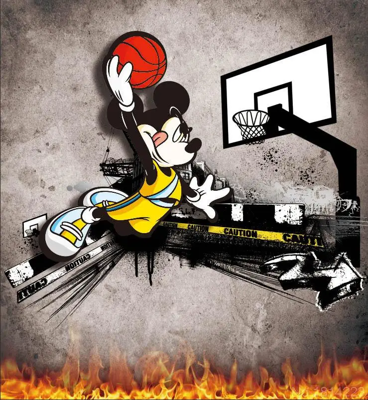 3x5FT Mickey Mouse Sports Basketball Slam Dunk Baby Kids Children ...