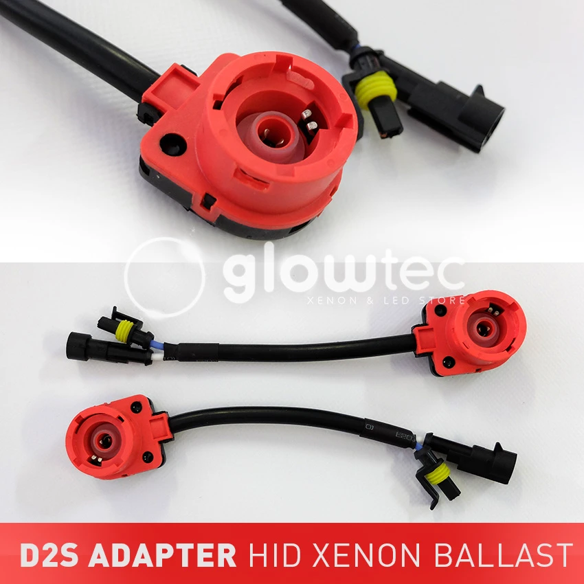 2 PCS D2 D2C D2S D2R Adapter AMP Socket Converter Cable XENON Harness ...