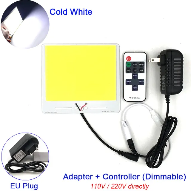 50W 12V LED Panel Light Board COB Bulb with Dimmer Warm Cool White ...