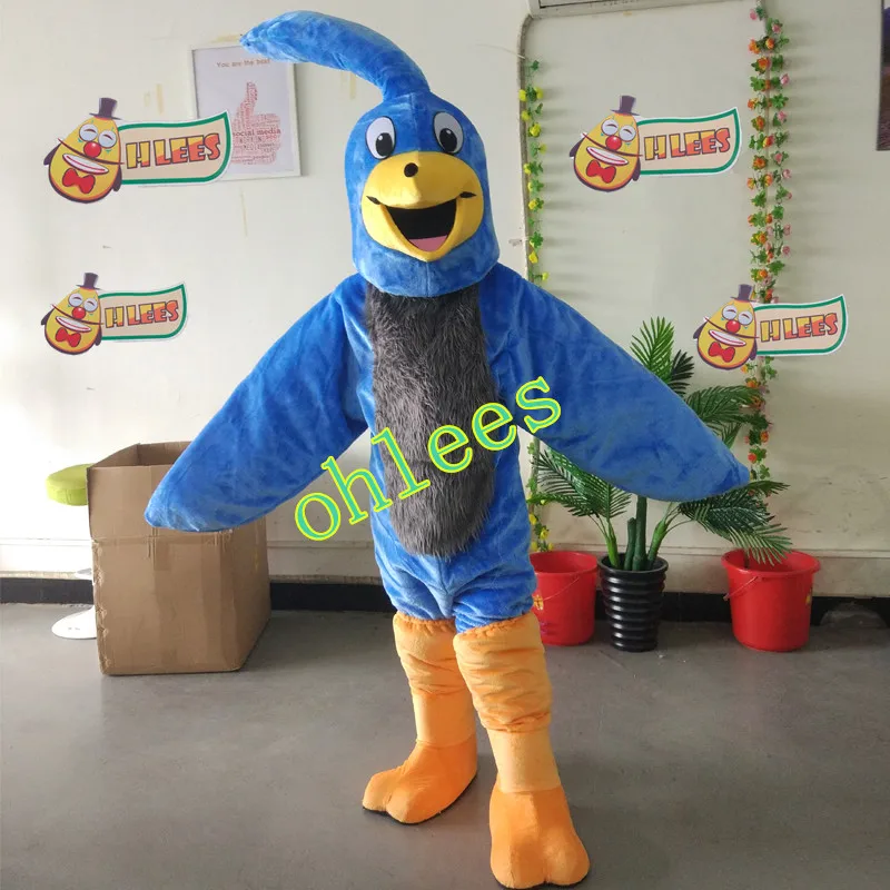 ohlees real actual picture Blue Roadrunner Bird Mascot Costume ...
