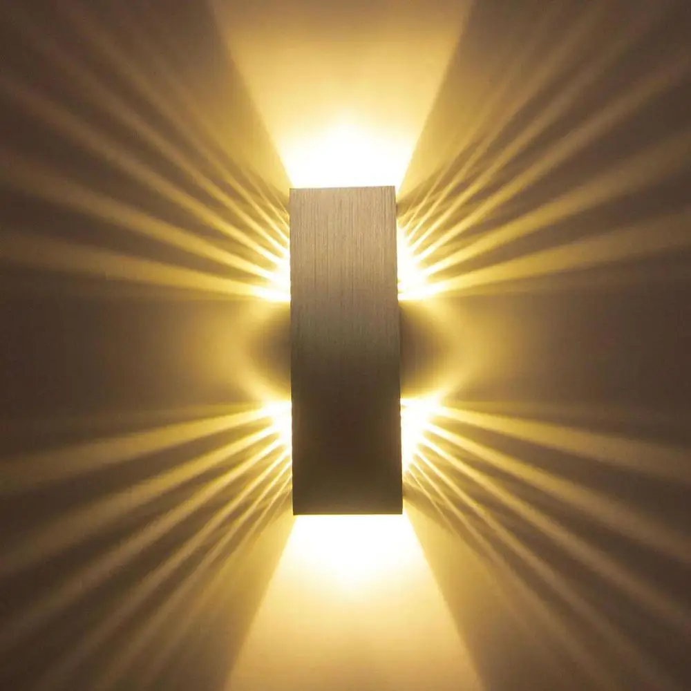 Led Wall Light Aluminum Fine Wall Lights Rectangular Art Stripe Wall ...