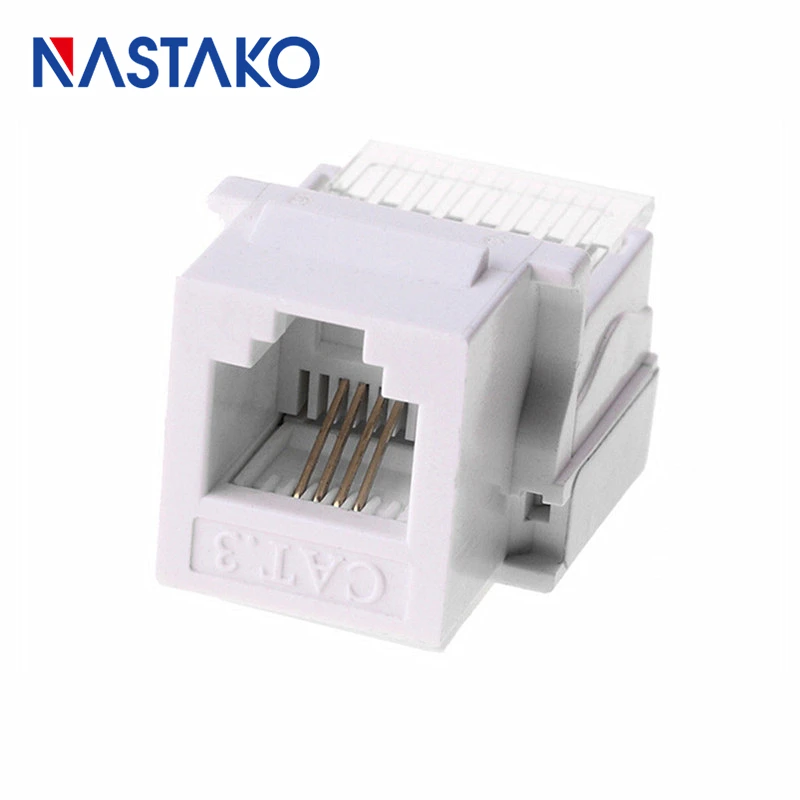 Cat3 Keystone Connector Telephone Module Jack Tool-free Rj11 6p4c 4 ...