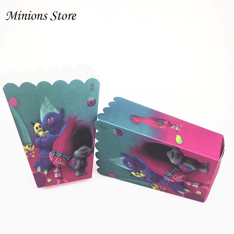 6Pcs/lot Trolls Poppy Cartoon Kids children Party Supplies Popcorn Box ...