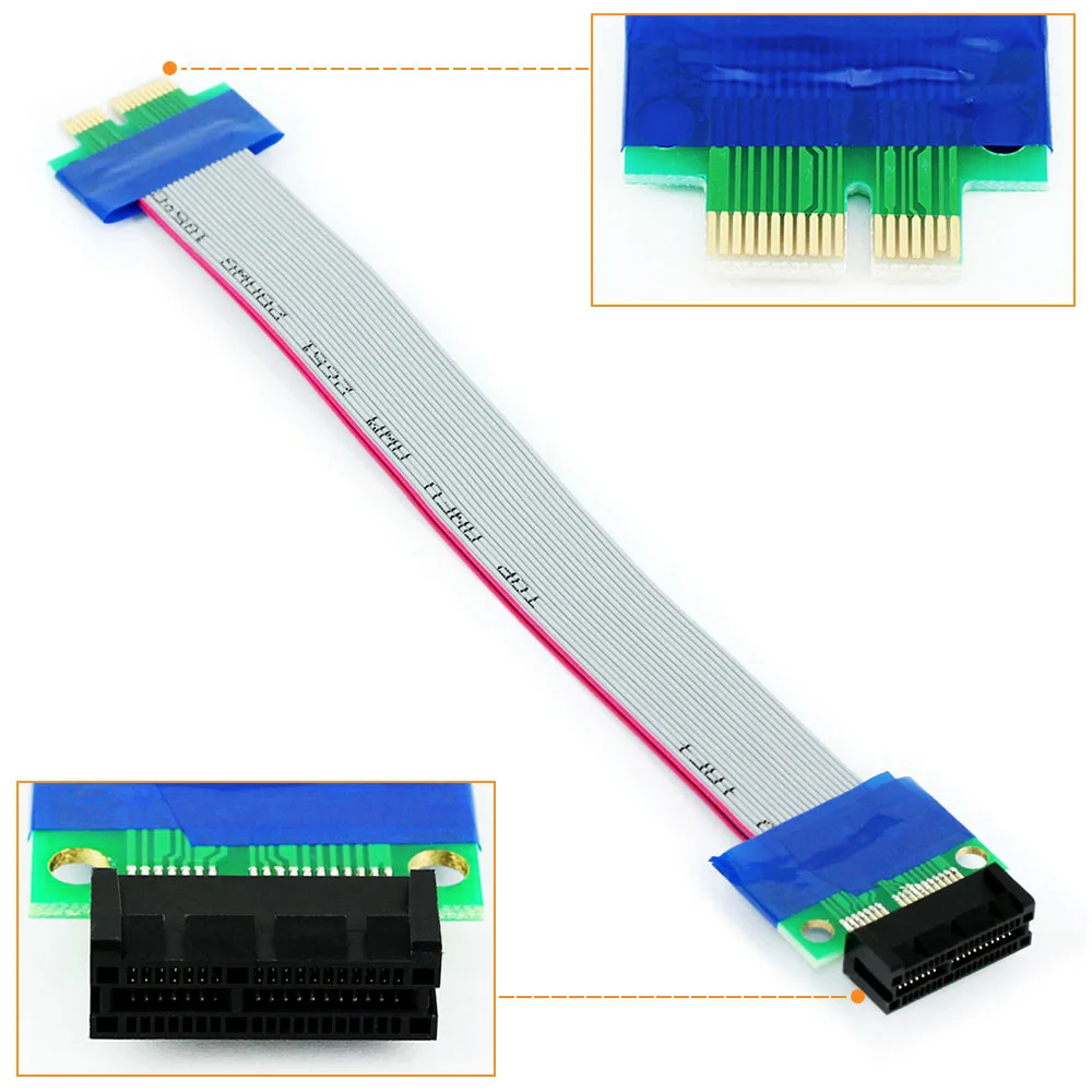 PCI Express PCI-E 1X Male to PCIe Female Extension Cable for ...