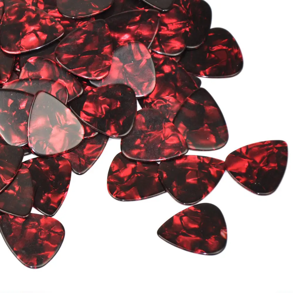 100pcs-lot-0-71mm-0-96mm-1-5mm-Celluloid-Guitar-Picks-Plectrums-Red ...