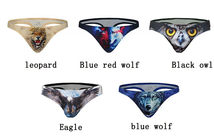 Animal Print Gay Men's Thong Swimwear (Various Designs) - Queerks™