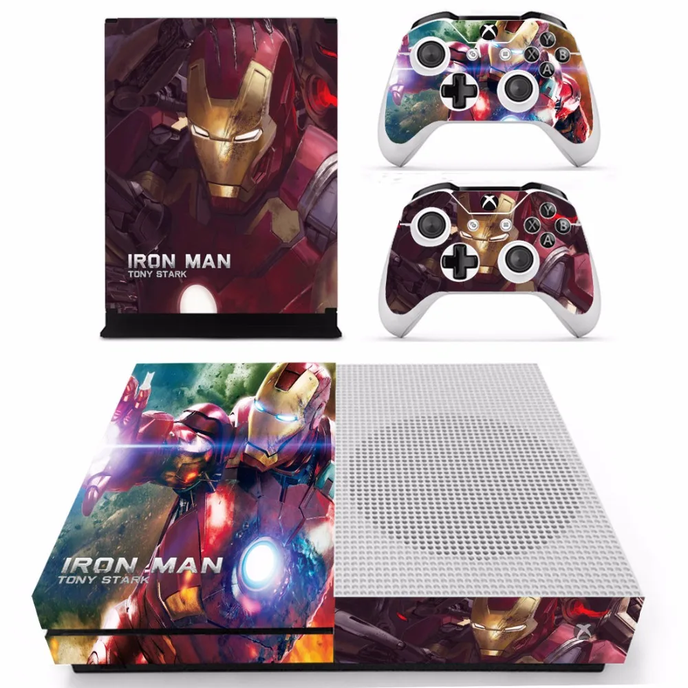 Avengers Iron Man Skin Sticker for Xbox One S Console and Controllers ...