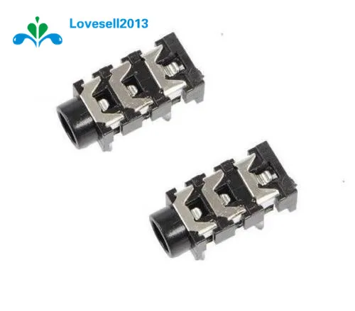 10Pcs 5Pin หูฟังสเตอริโอ3.5มม.เสียงแจ็คซ็อกเก็ตหูฟัง|socket 3.5mm ...