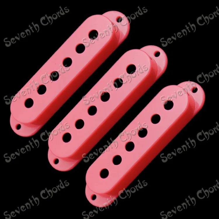 Pink electric guitar three singles pickup plastics cover single coil ...