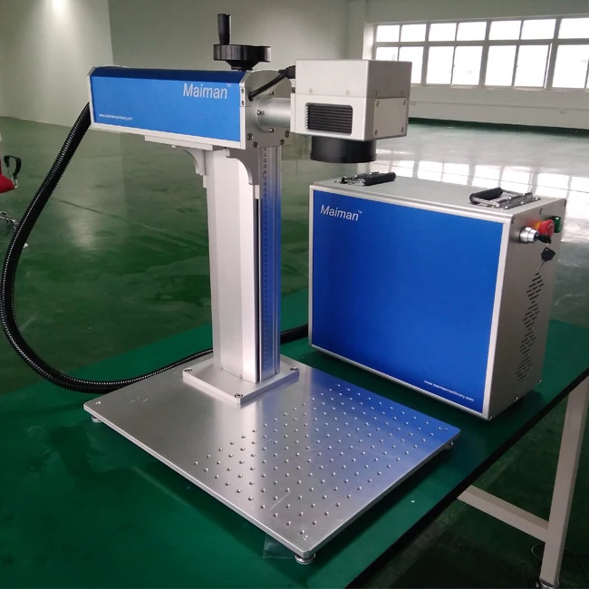 20W 30W Name Tag Laser Logo Printing And Etching Machine Fiber Laser ...