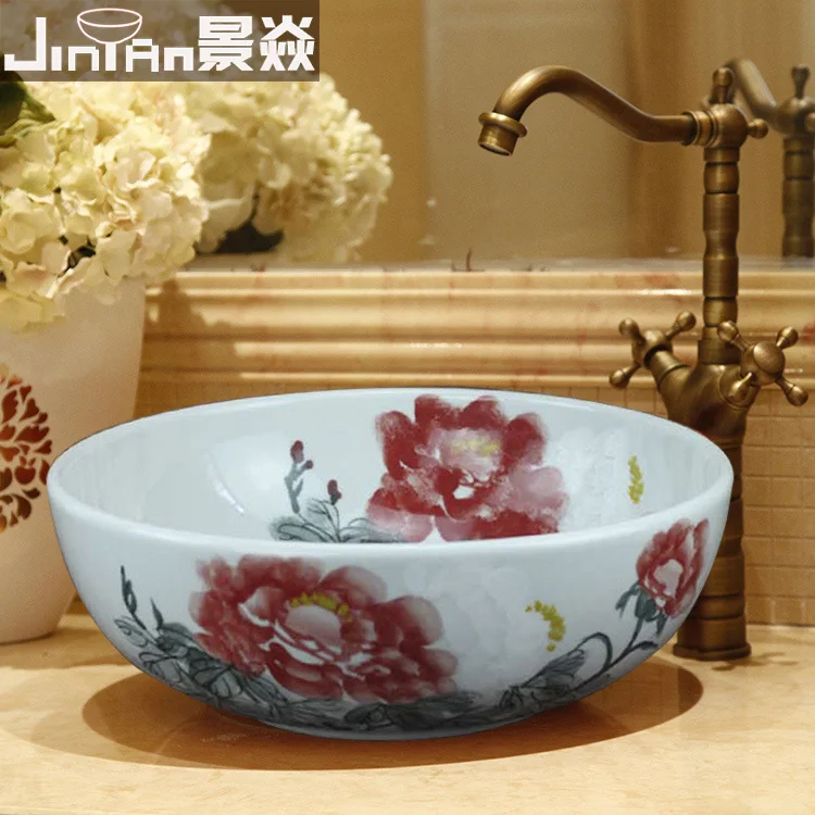 [ National free shipping] Korean garden ceramic art basin wash basin ...