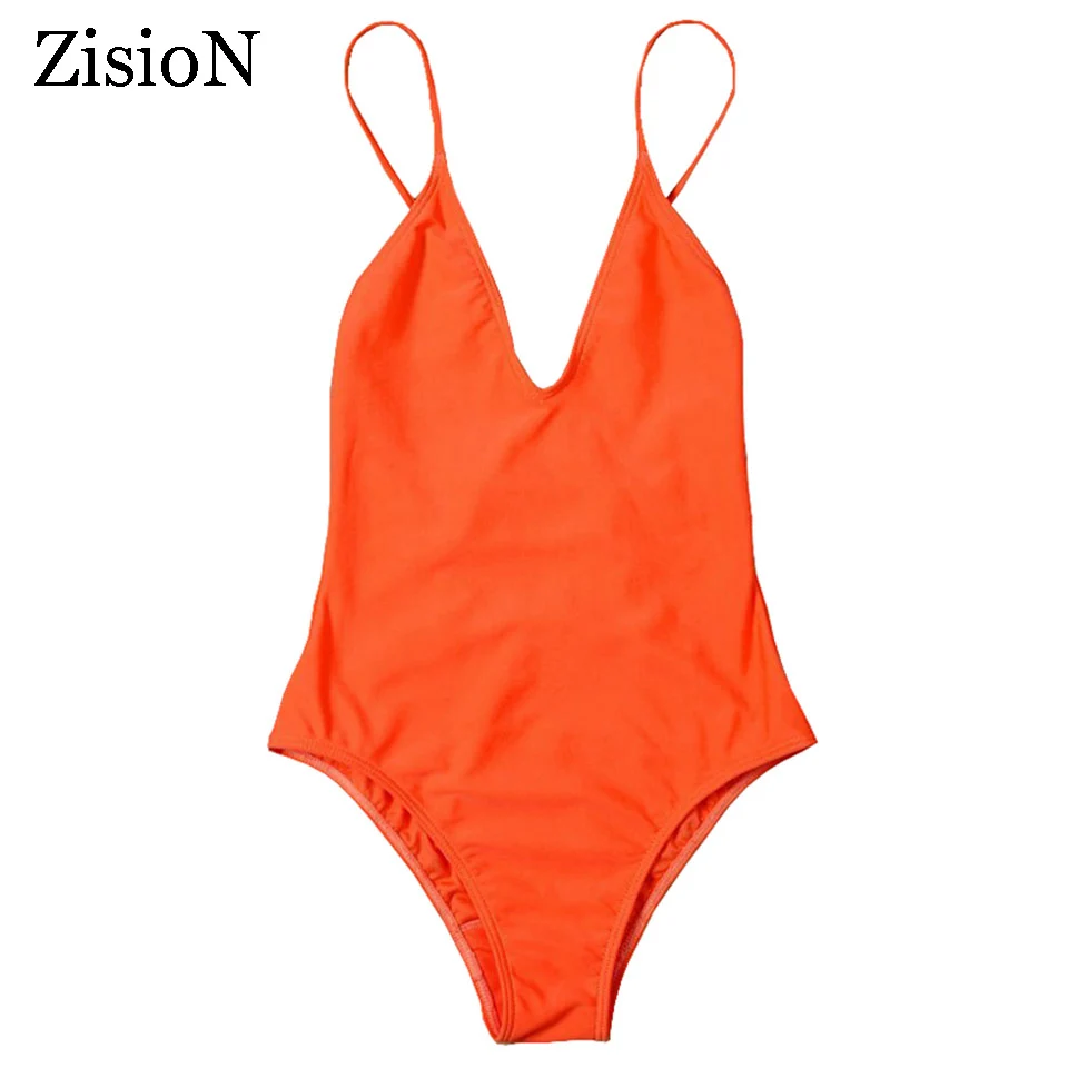 Zision One Piece Swimsuit Women Vintage Bathing Suits 2017 Sexy