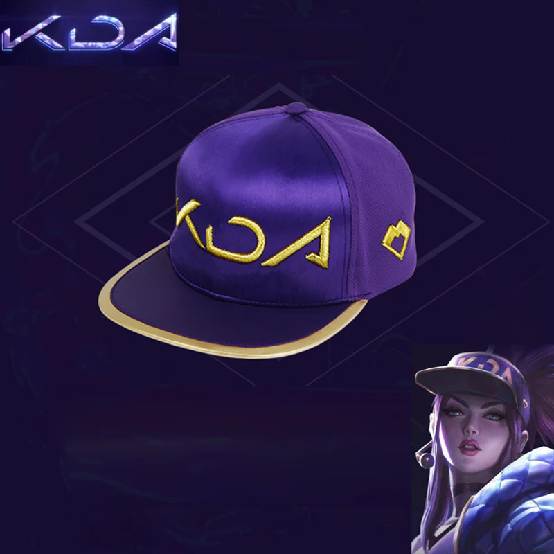 2019 KDA Hat Cosplay Akali Snapback Baseball Cap Game Cosplay ...
