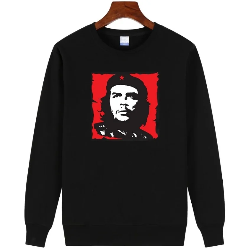 Che Guevara image round neck hoodie rock punk hip hop fleece sweatshirt ...