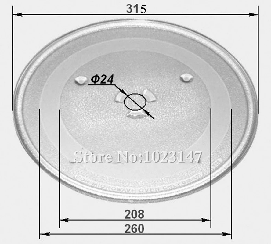 1 piece Microwave Oven Parts 31.5cm Diameter Flat Glass Plate for ...