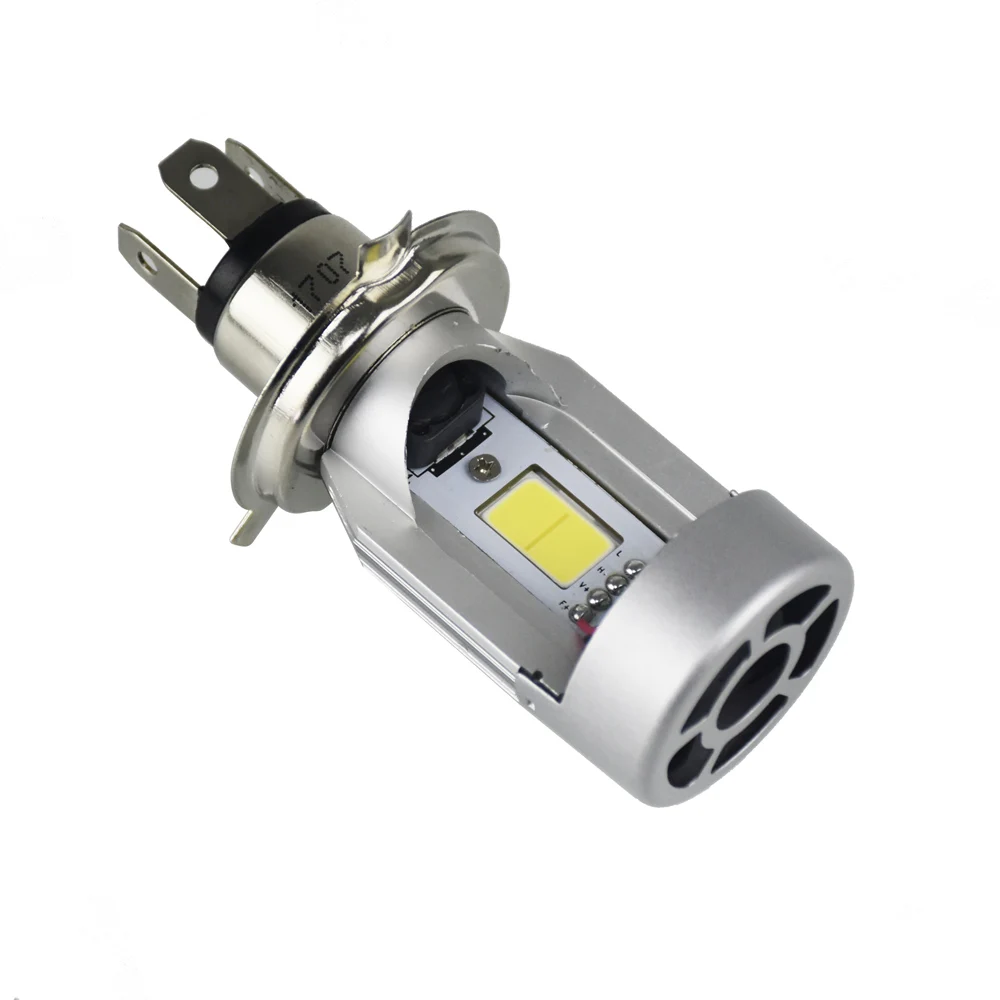 1Pcs New H4 Headlights 2000LM LED COB Motorcycle High/Low Beam Bulb ...