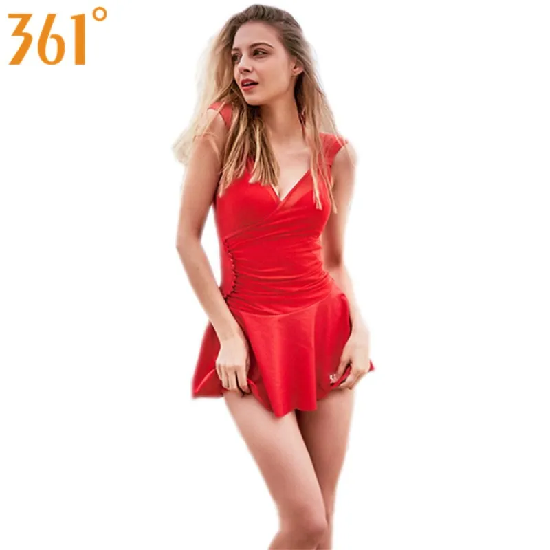 361 Skirted One Piece Swimwear Lady Push Up Bikini Women Swimsuit With