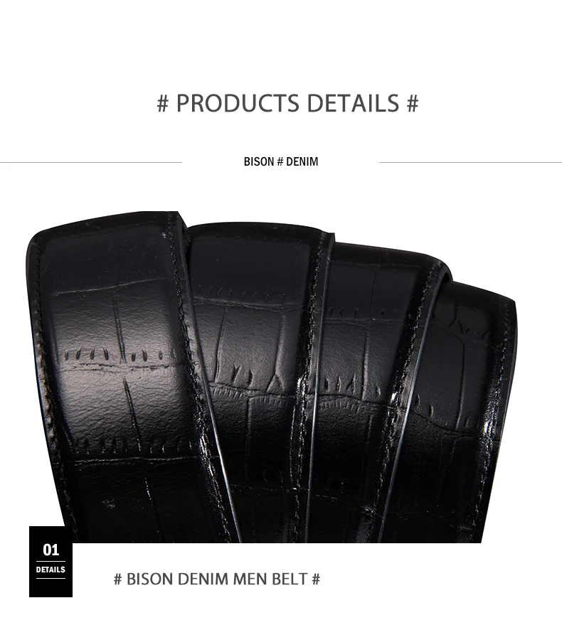 Бренд BISON DENIM, мужские ремни класса люкс, Воловья кожа, мужской ...