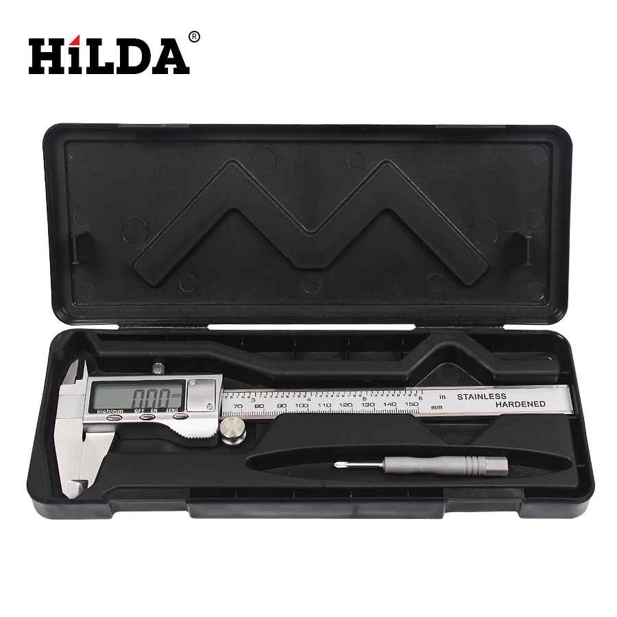 HILDA Vernier Caliper 0 150mm Metal Casing Paquimetro Digital Caliper ...