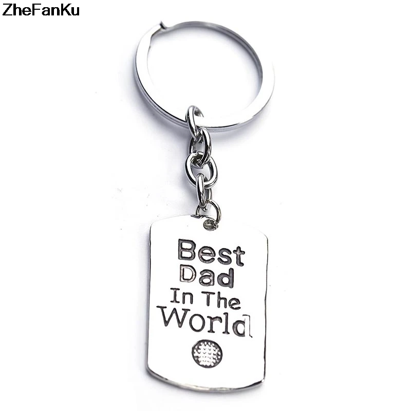 Aliexpress.com : Buy Best Dad letter print Pendant Keychain Keyring Key ...