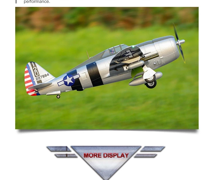 Fmsrc Rc Airplane 1500mm 1.5m P47 P-47 Razorback 6ch With Retracts Led ...