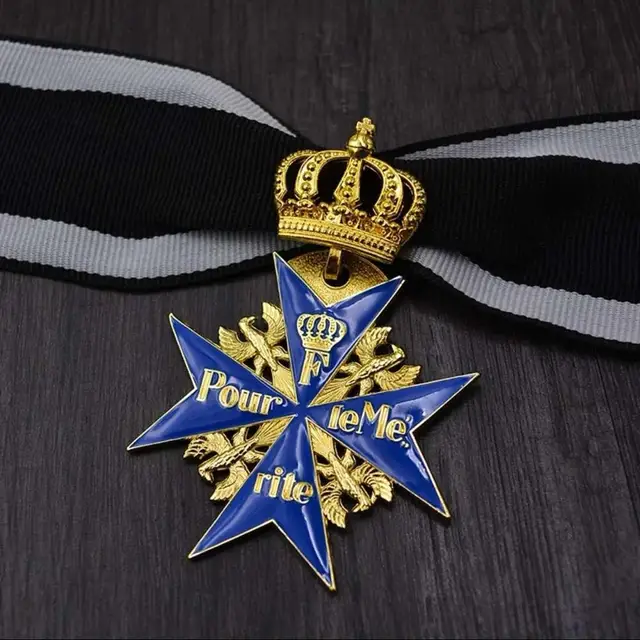 exact replica WW2 Blue Max Medal Prussia Pour Le Merite gold Plated ...
