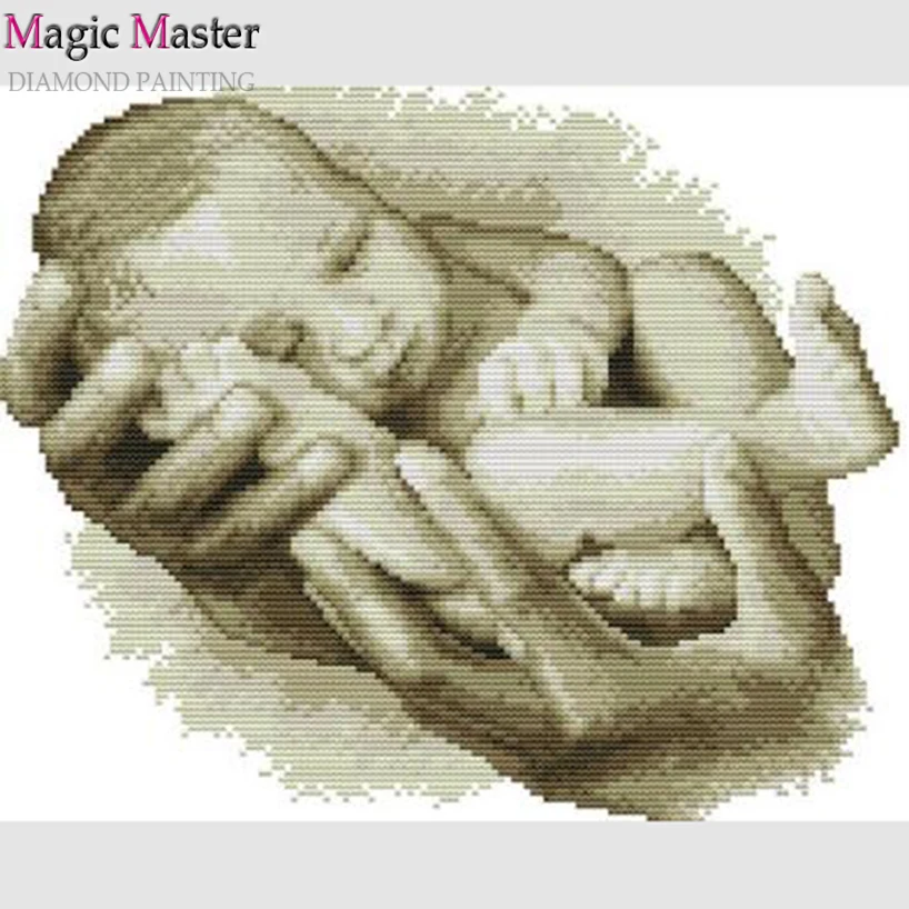 On Hand Baby diamond painting Cross Stitch Kits Resin Full Round ...