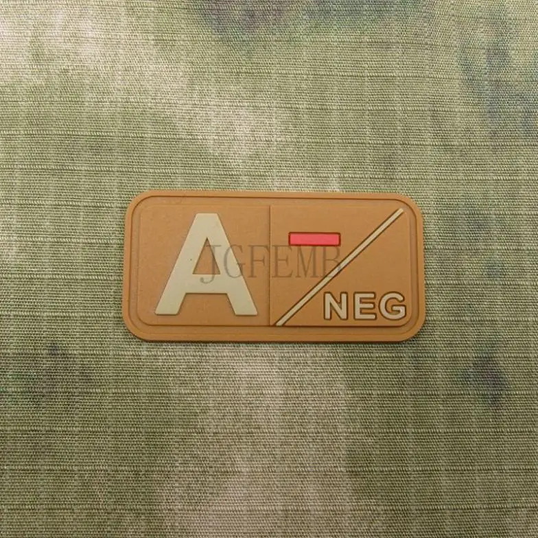 Tan Blood Type A/ NEG 3D PVC Patch PB1050|patch plug|patch stickpatch ...