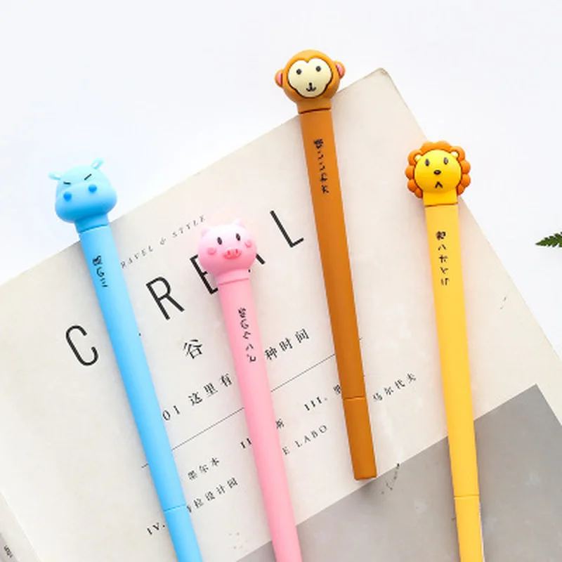 Small Animal Gel Pen Cute Stationery Cute Cartoon Gel Pens Student ...
