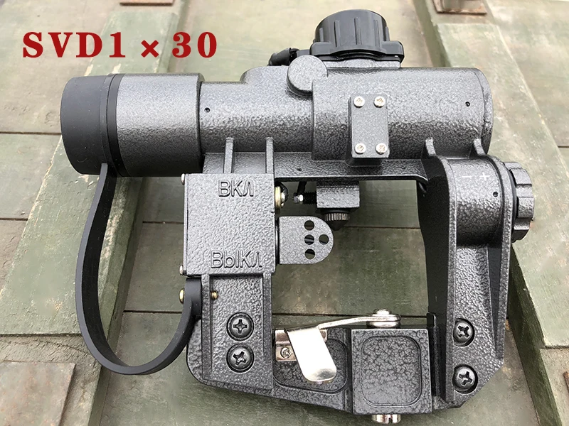 SVD 1x 30 Red Illuminated Hunting Riflescope Glass Reticle Tactical ...