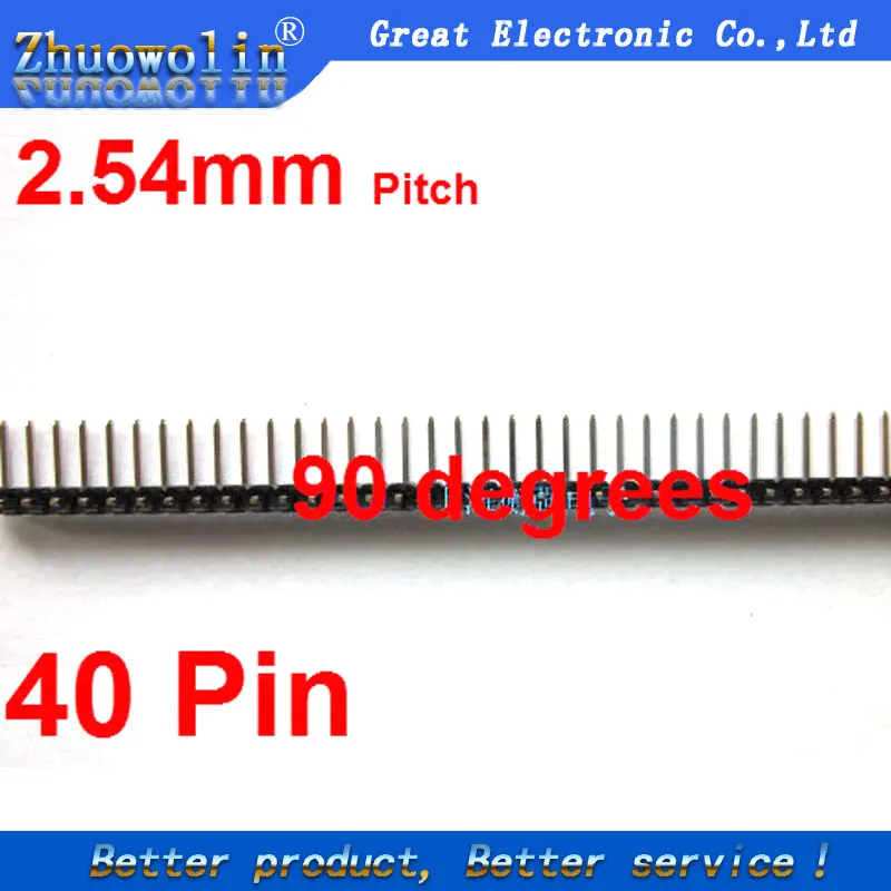 10PC/Lot 2.54mm Pitch Single Row 40 Pin Pin Header Pin Male Pin ...