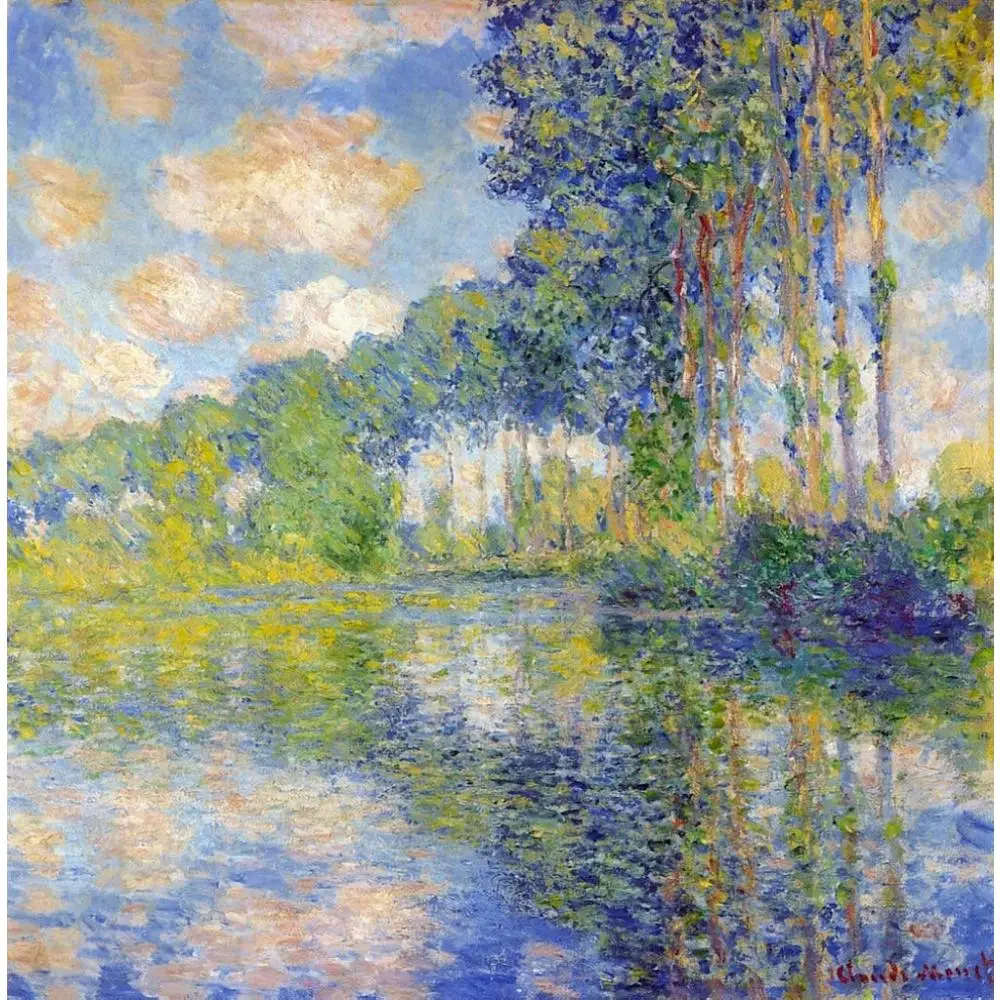 Trees Paintings Poplars on the Epte by Claude Monet Reproduction oil ...