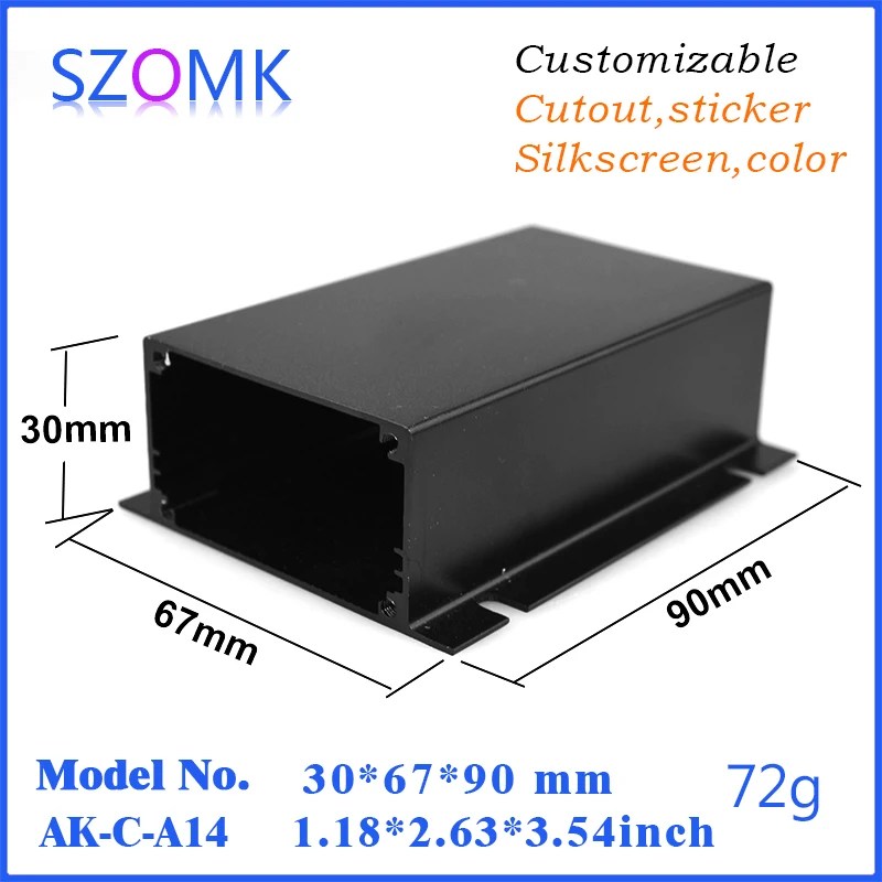 1Pcs-black-wall-enclosure-powder-coating-aluminum-enclosure-for ...