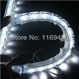Silica Gel Strip Lamp12v 12w 7500K 12LED High Power Lens Super Bright ...