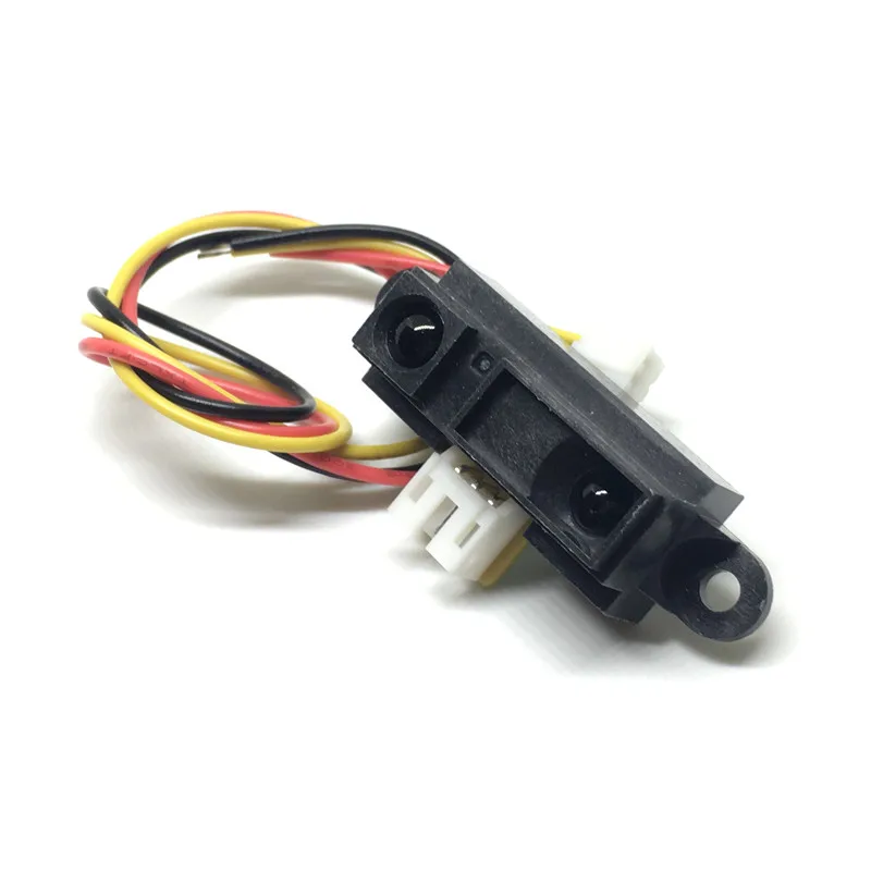 New 2pcslot Gp2y0a21yk0f Sharp Ir Analog Sensor With 10cm 80cm Cable Distance Measuring 