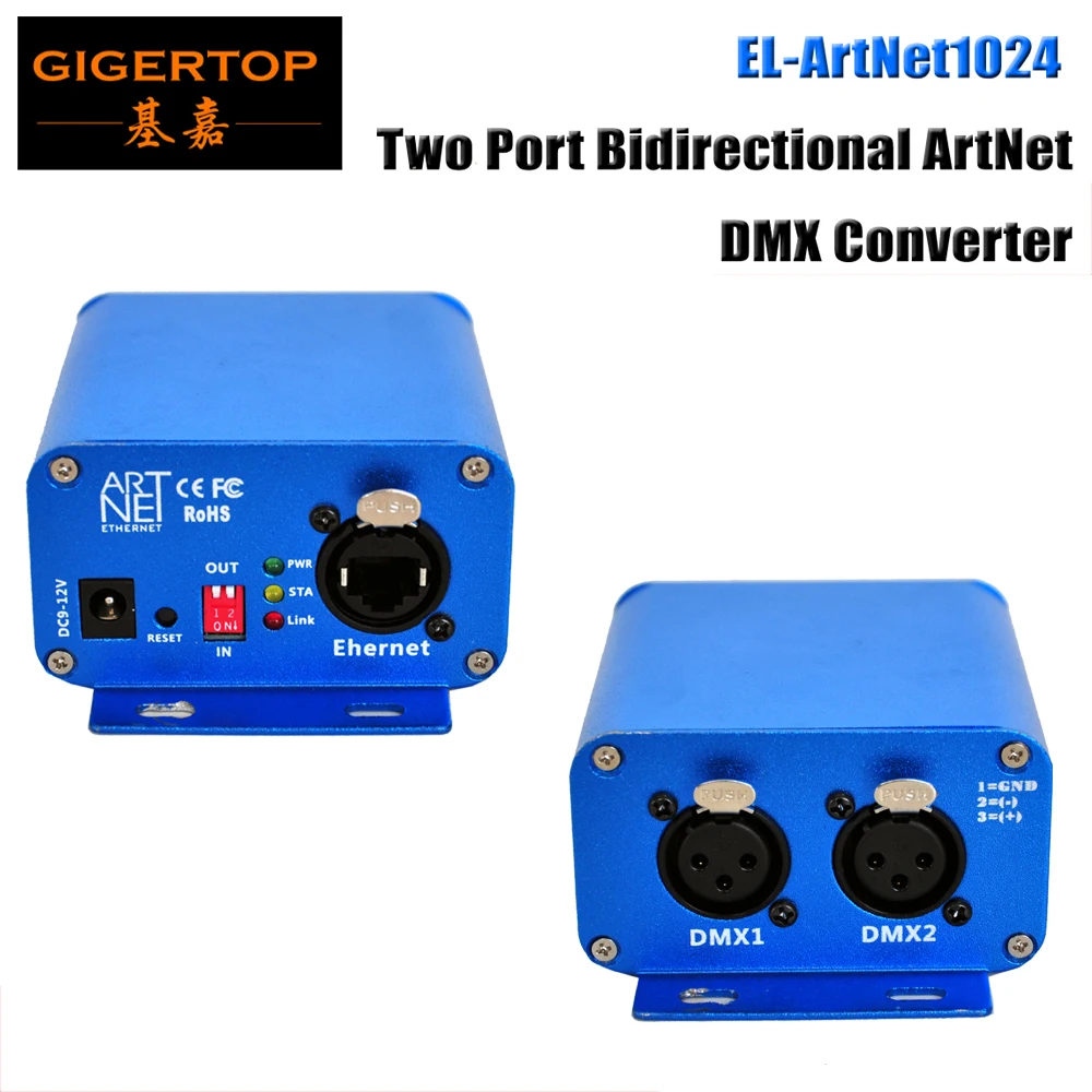 Tiptop El Artnet1024 Two Port Bidirectional Artnetdmx Converter Standard Dmx512 Output Rj45 Net