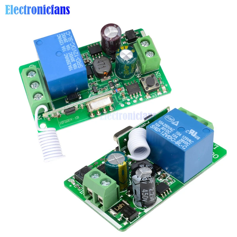 315mhz 433mhz 315 433 Mhz Dc 12v 220v 10a 1 Ch Channel Wireless Rf ...