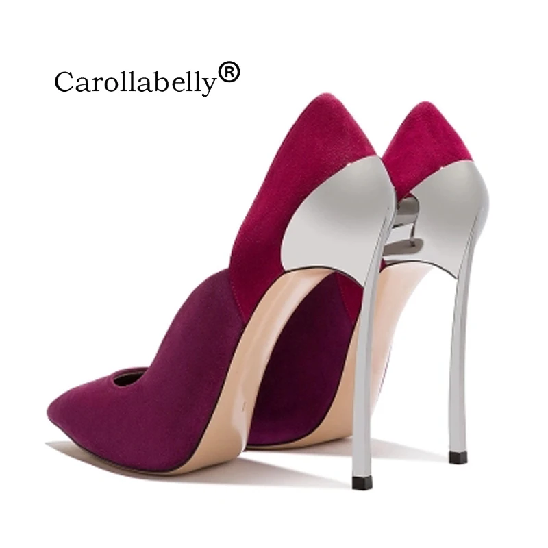 Autumn Suede Leather Women Pumps 10cm or 12cm High Heels Mix Color ...