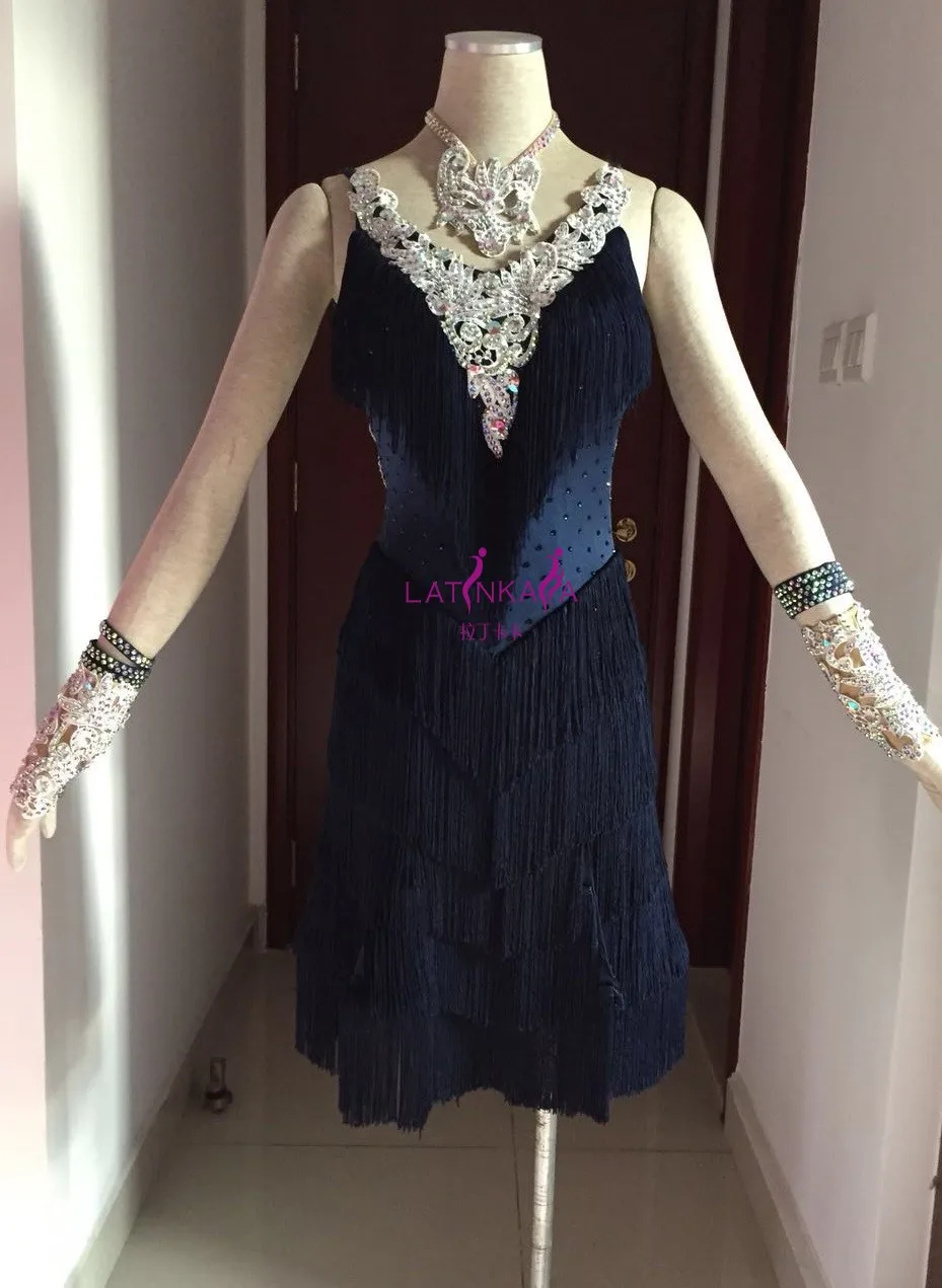 KAKA NL15123 ropa de baile para mujer, vestido latino con cuentas de ...