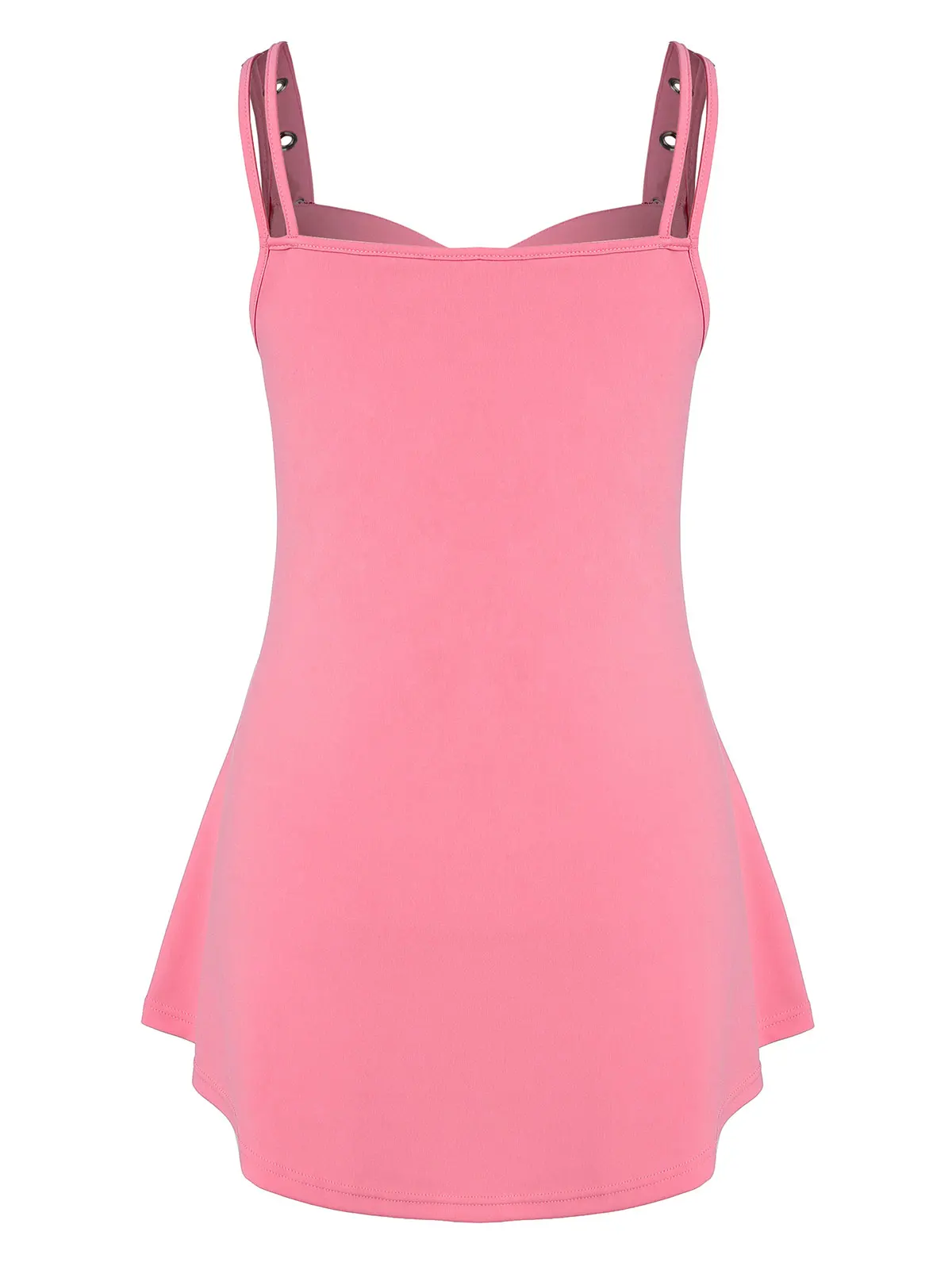 Rosegal Plus Size Sweetheart Neck Glitter Rings Tank Top Sleeveless ...