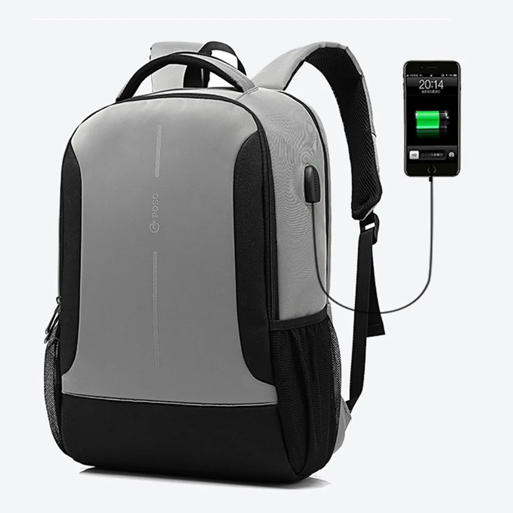 USB charge waterproof laptop backpack for 15 15.4 15.6inch computer ...