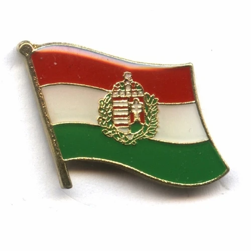 Hungary country flag lapel pin badge+Iron plated brass+paints+epoxy ...
