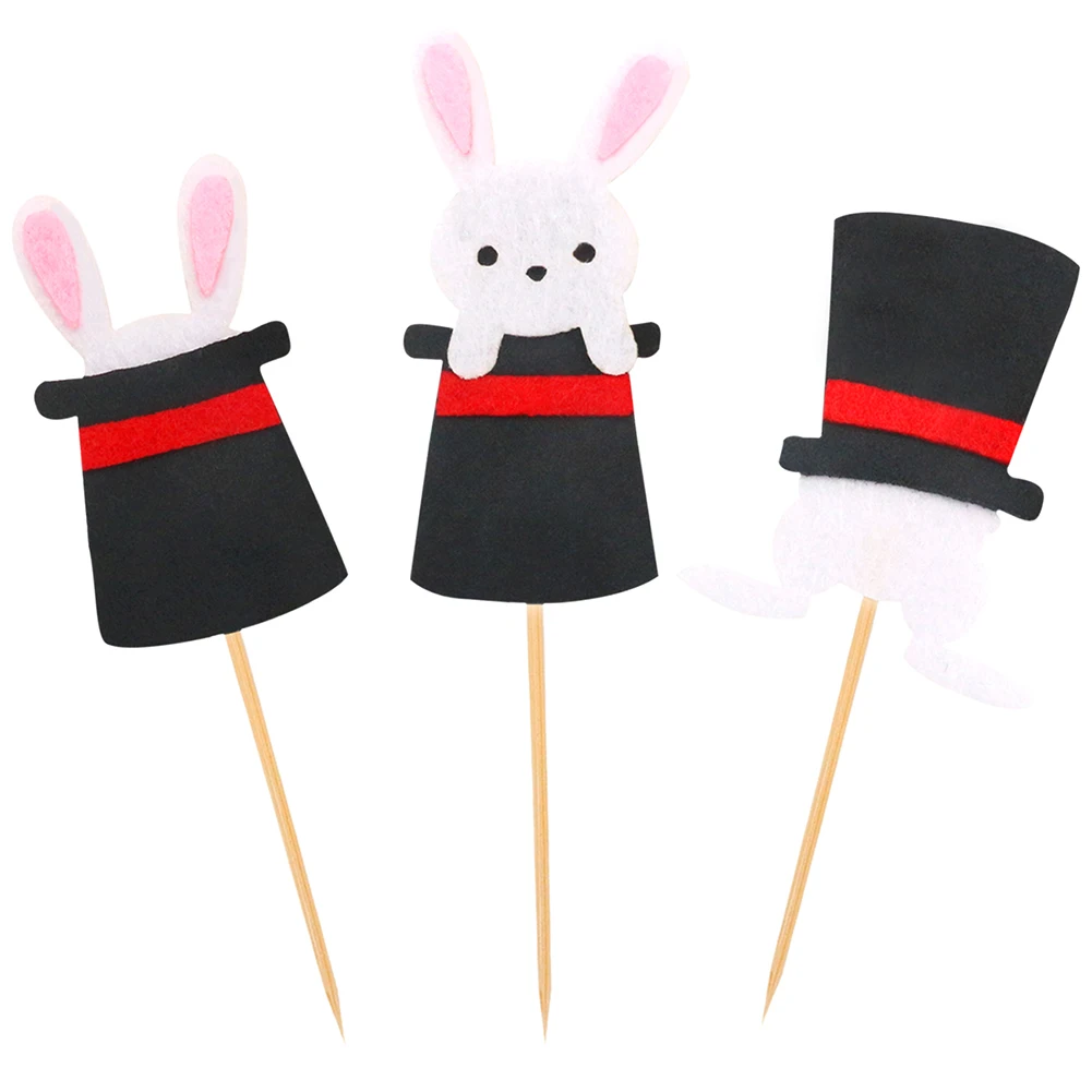 Easter Cake Toppers 3 Packs With Cute Magic Hat Rabbit Style Toppers ...